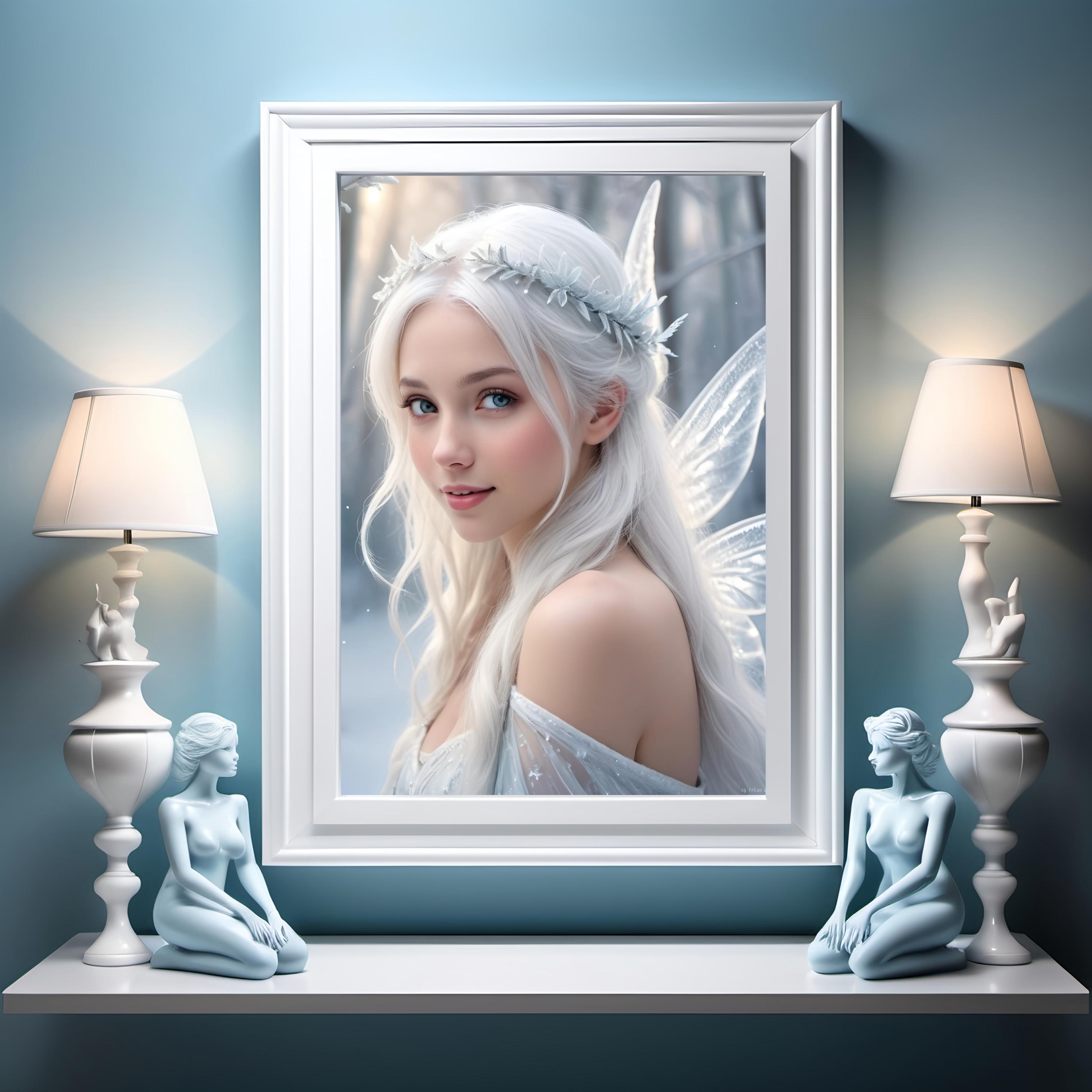 Ice Fairy in Snowy Forest Digital Download – Winter Fantasy Art With ...
