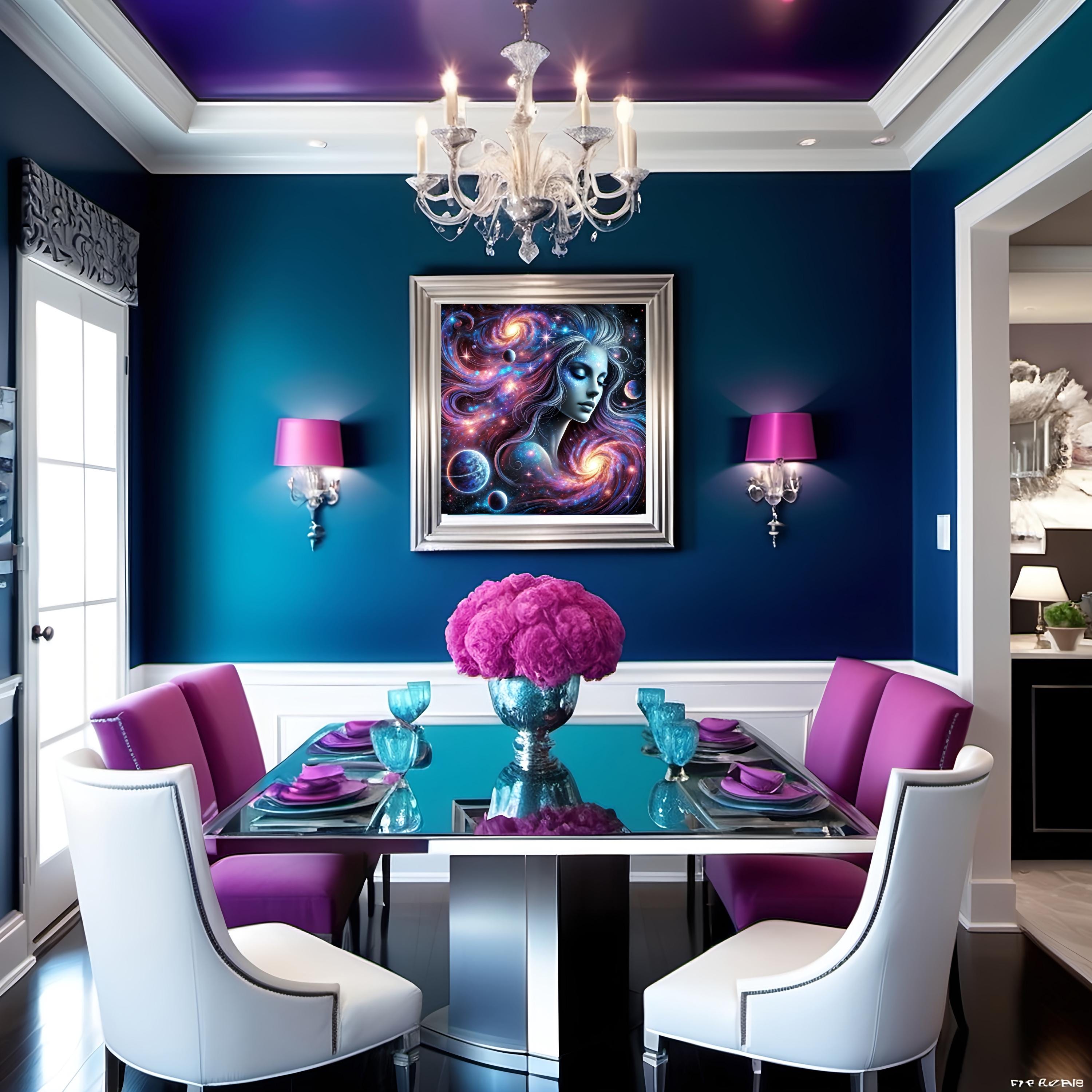 Cosmic Female Digital Art Print, Celestial Galaxy Wall Art, Mystic ...