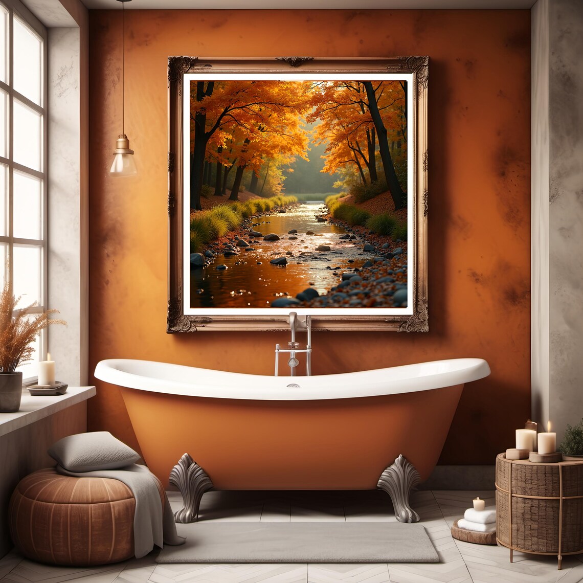 Autumn Brook Digital Download - Tranquil Forest Scene With Bubbling ...