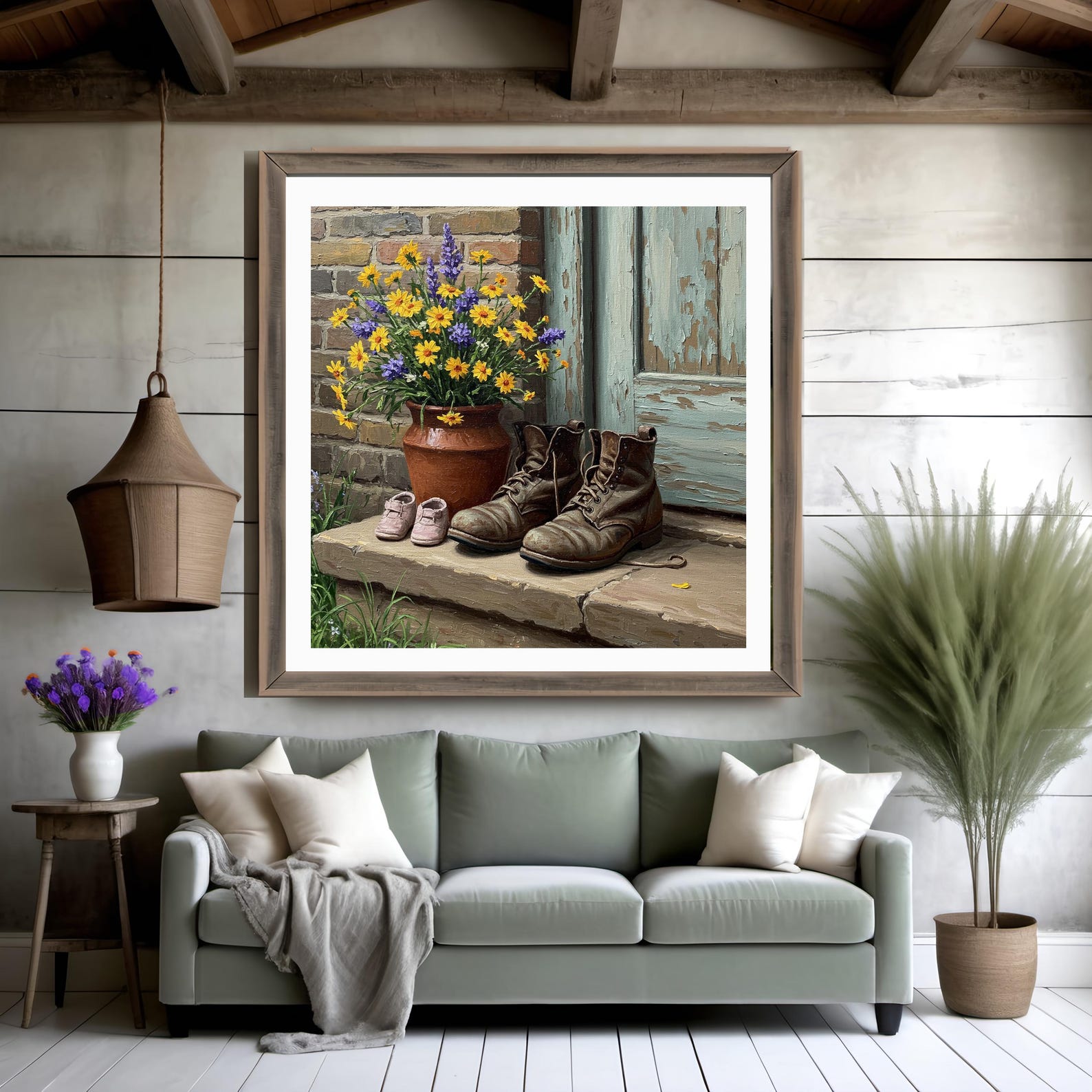 Father's Day Still Life Art Print: Boots & Baby Shoes (digital Download ...
