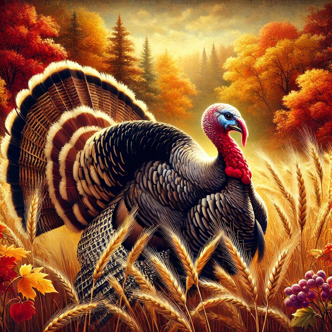 Victorian Turkey Print: Rustic Thanksgiving Farmhouse Decor (digital ...