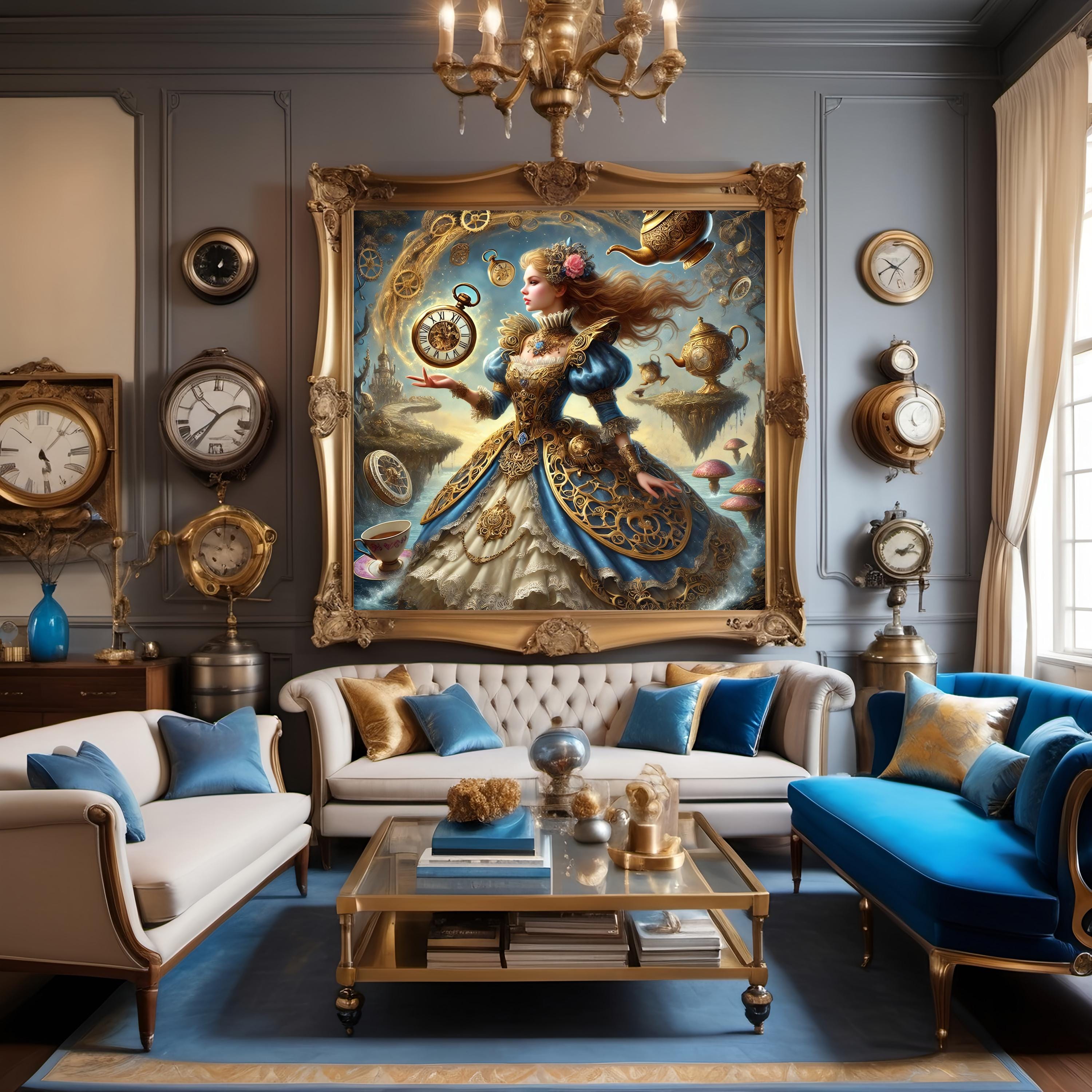 Steampunk Girl Art Print: Clockwork Fantasy Decor (digital Download) - Etsy