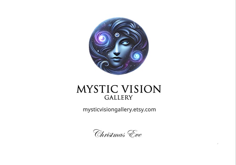 Printable Christmas Eve Santa Sleigh Card: Vintage Night Sky Holiday ...