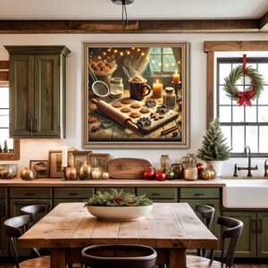 Vintage Christmas Baking Still Life Art: Festive Holiday Decor (digital ...