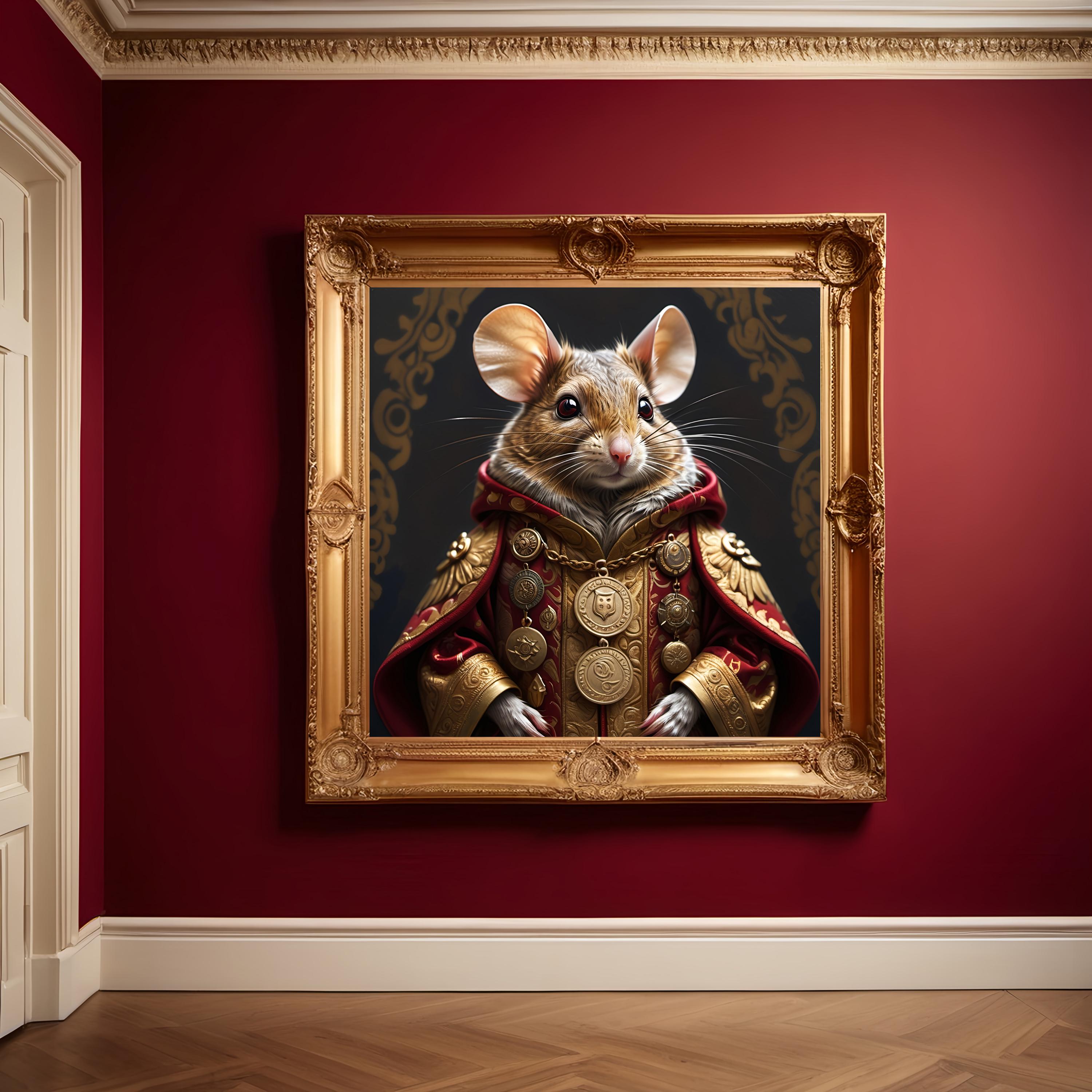 Regal Mouse Portrait: Victorian Fantasy Animal Art (digital Download ...