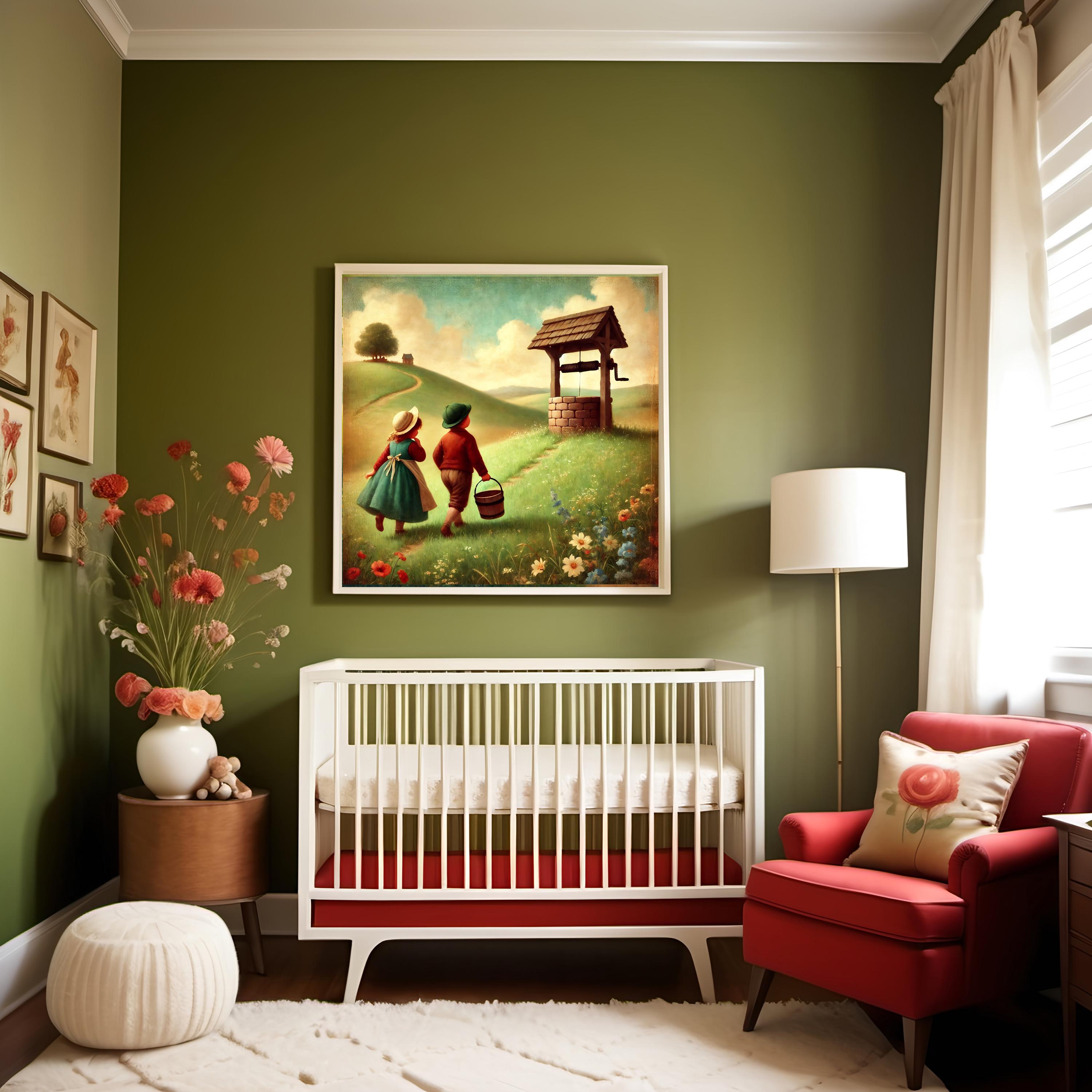 Jack and Jill Wall Art Nursery Decor Baby Shower Gift Idea for Her ...