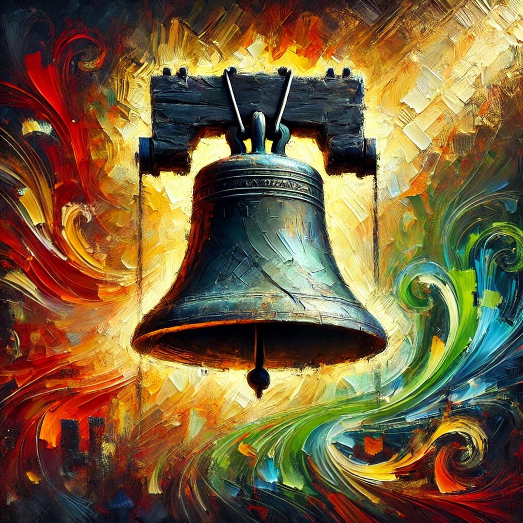Juneteenth Freedom Bell Digital Painting Liberty Inspired Wall Art ...