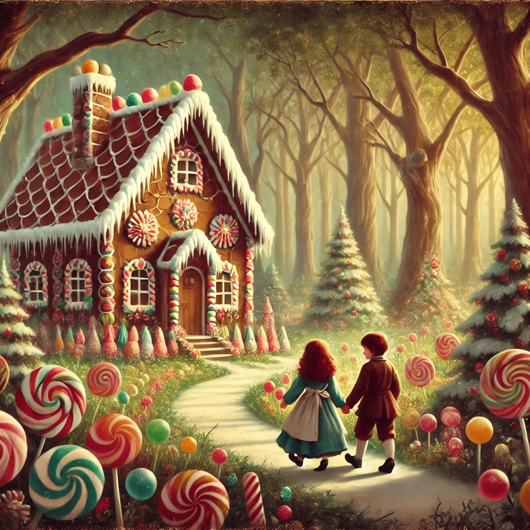 Hansel and Gretel Gingerbread House Wall Art for Nursery Digital Print ...