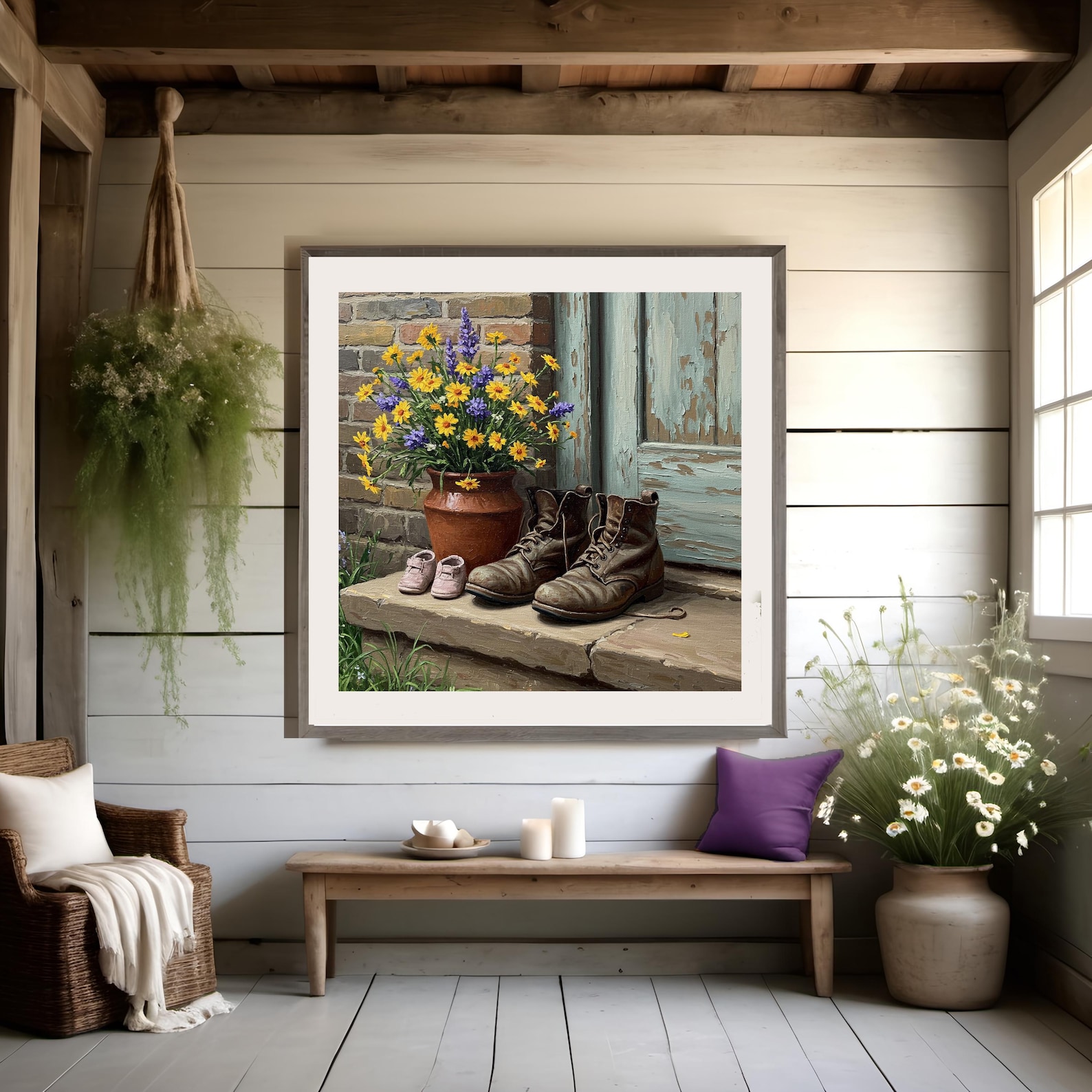 Father's Day Still Life Art Print: Boots & Baby Shoes (digital Download ...