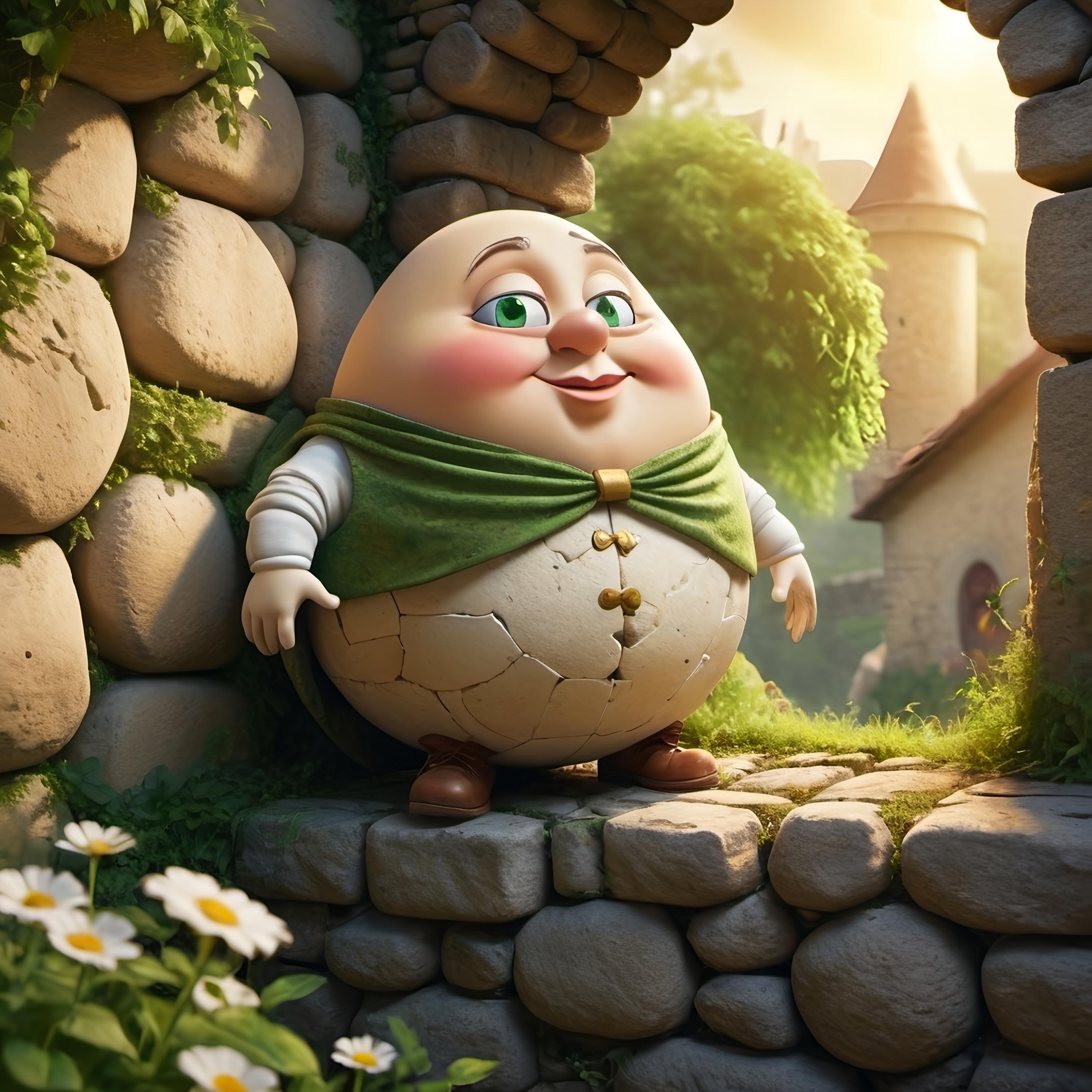 Humpty Dumpty Nursery Rhyme Art: Whimsical Storybook Print (digital ...