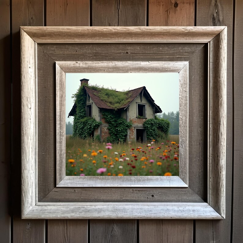 Old Farmstead Digital Download – Rustic Wall Art, Overgrown Field ...
