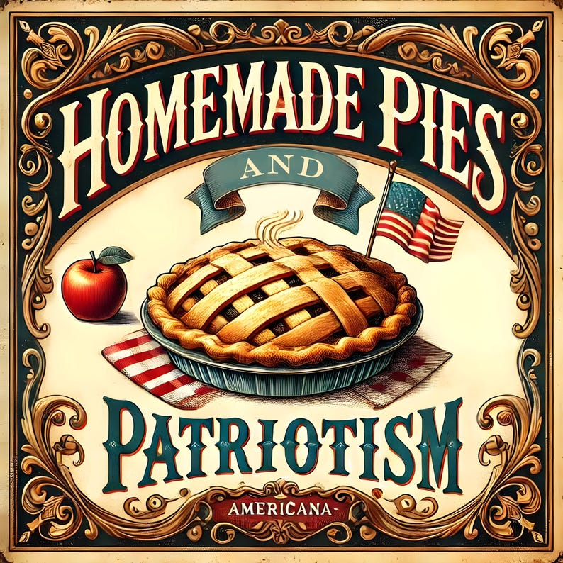 Vintage Apple Pie Sign: Americana Kitchen Decor (digital Download) - Etsy