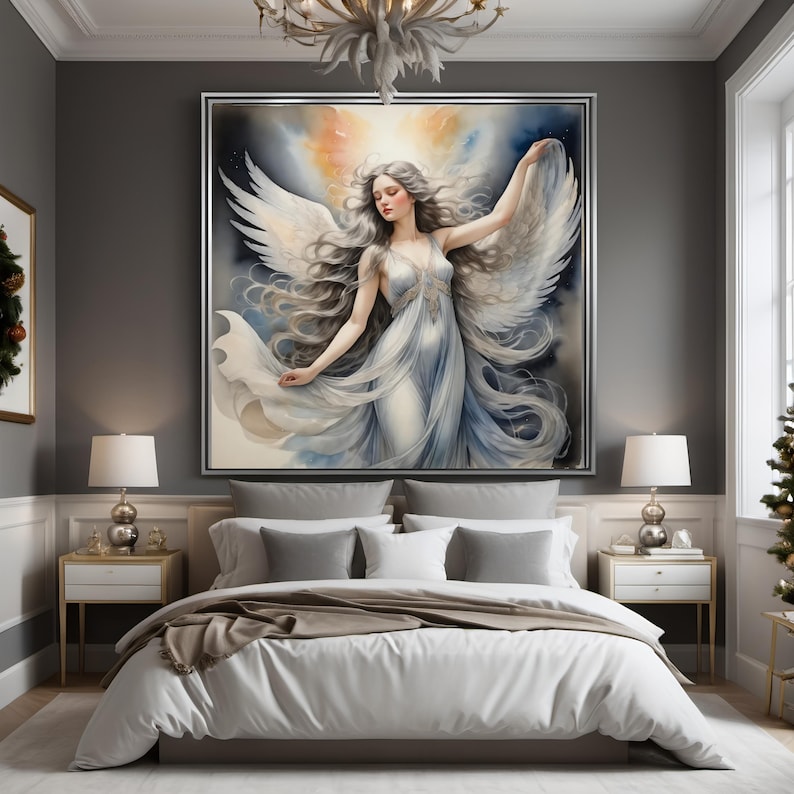 Ethereal Angel Portrait: Celestial Wall Art (digital Download) - Etsy