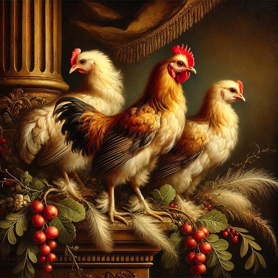 Three French Hens Holiday Wall Art Rustic Christmas Decor Nature ...