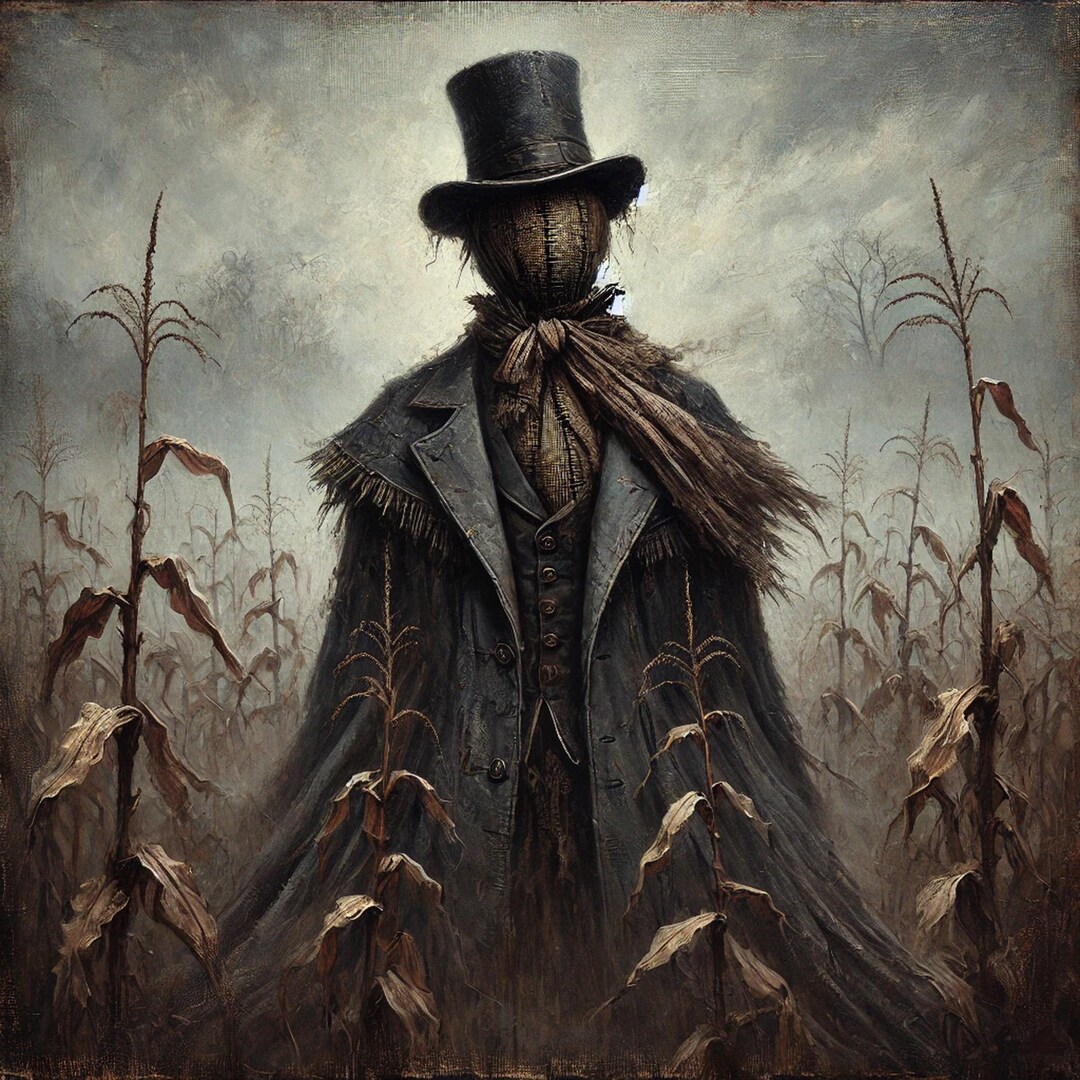 Victorian Scarecrow Print: Dark Academia Halloween Decor (digital ...