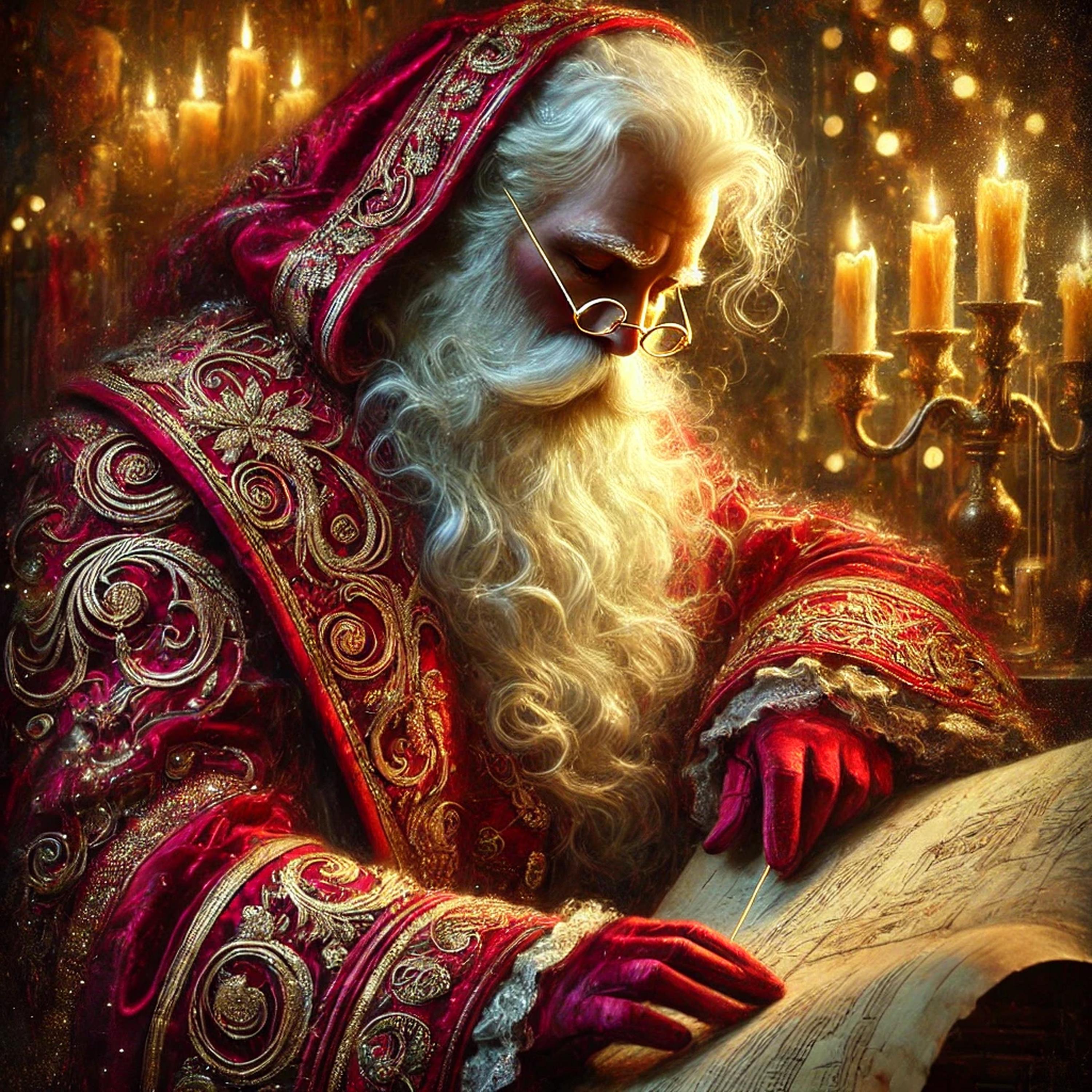 Victorian Santa Claus Digital Print Christmas Wall Art Gift Idea Saint ...