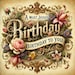 Victorian Birthday Sign: Ornate Floral Typography Art (digital Download ...