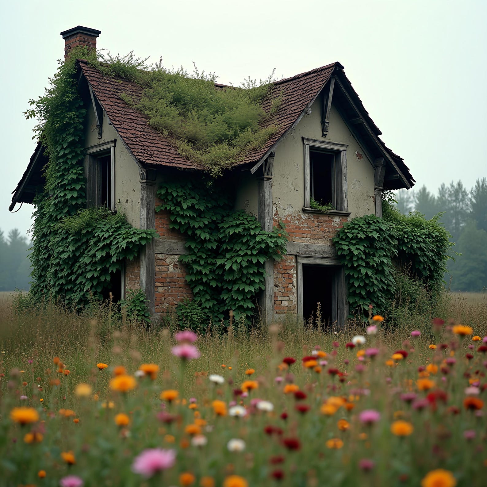 Old Farmstead Digital Download – Rustic Wall Art, Overgrown Field ...