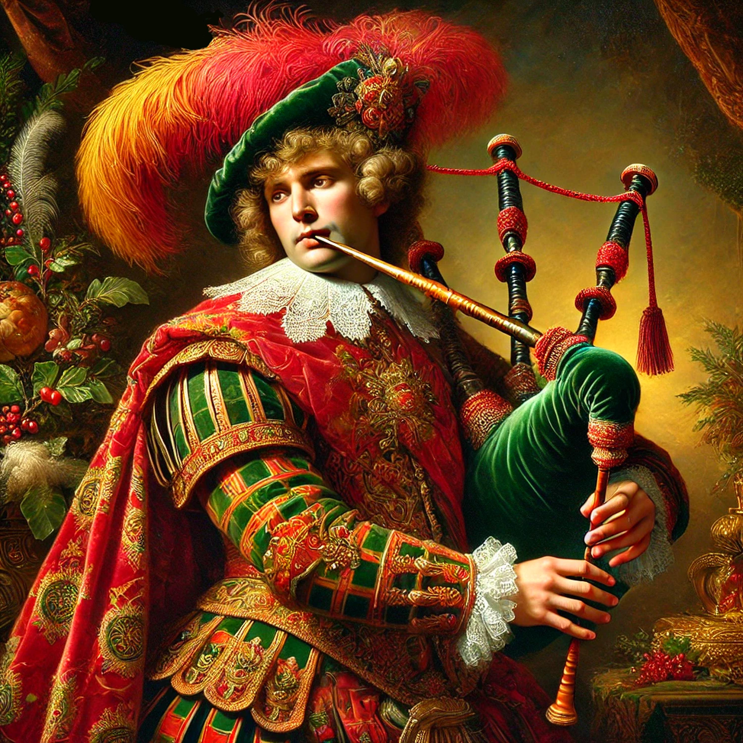 Eleven Pipers Piping Wall Art Victorian Christmas Digital Artwork ...