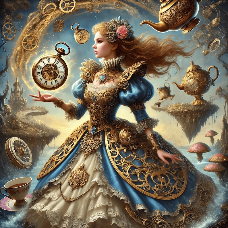 Steampunk Girl Art Print: Clockwork Fantasy Decor (digital Download) - Etsy