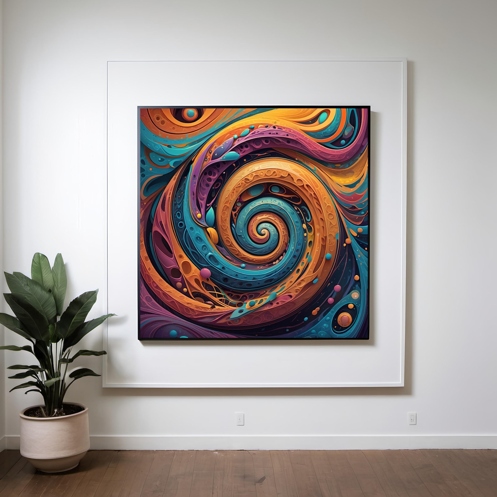 Colorful Spiral Abstract Art Modern Wall Décor for Home Décor Gift Idea ...
