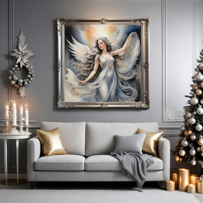 Ethereal Angel Portrait: Celestial Wall Art (digital Download) - Etsy
