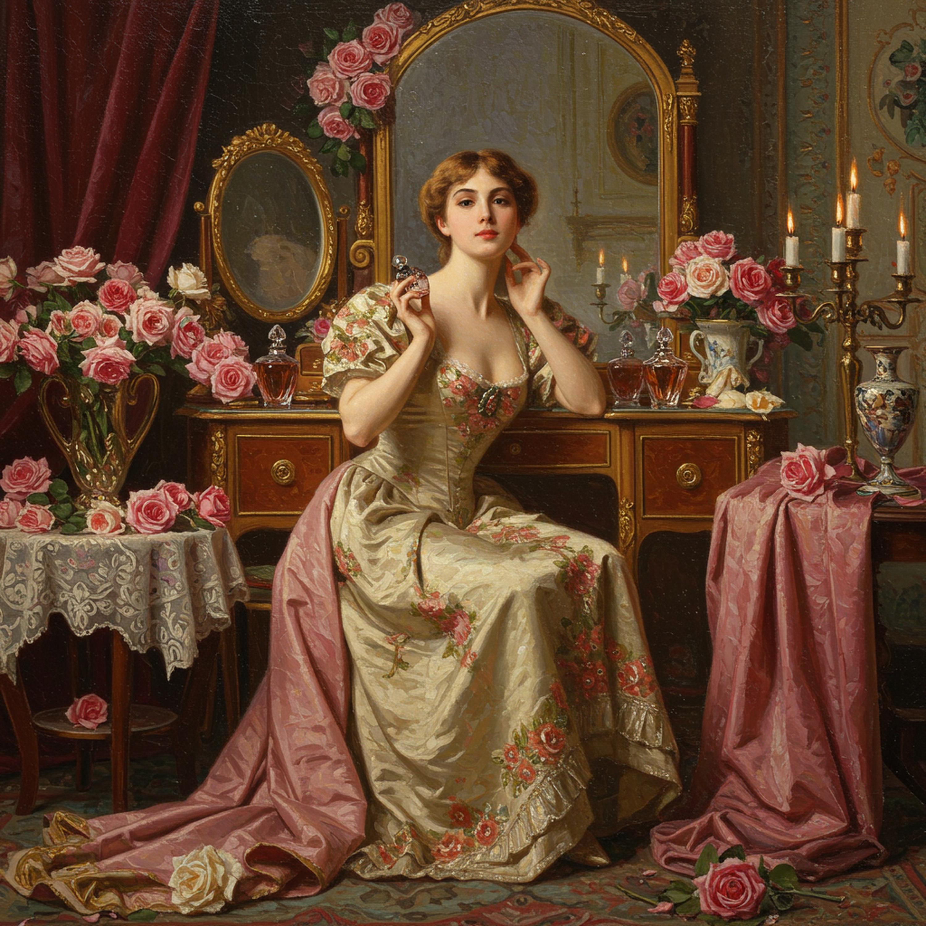 Victorian Perfume Vanity Wall Art Elegant Boudoir Décor Gift Romantic ...