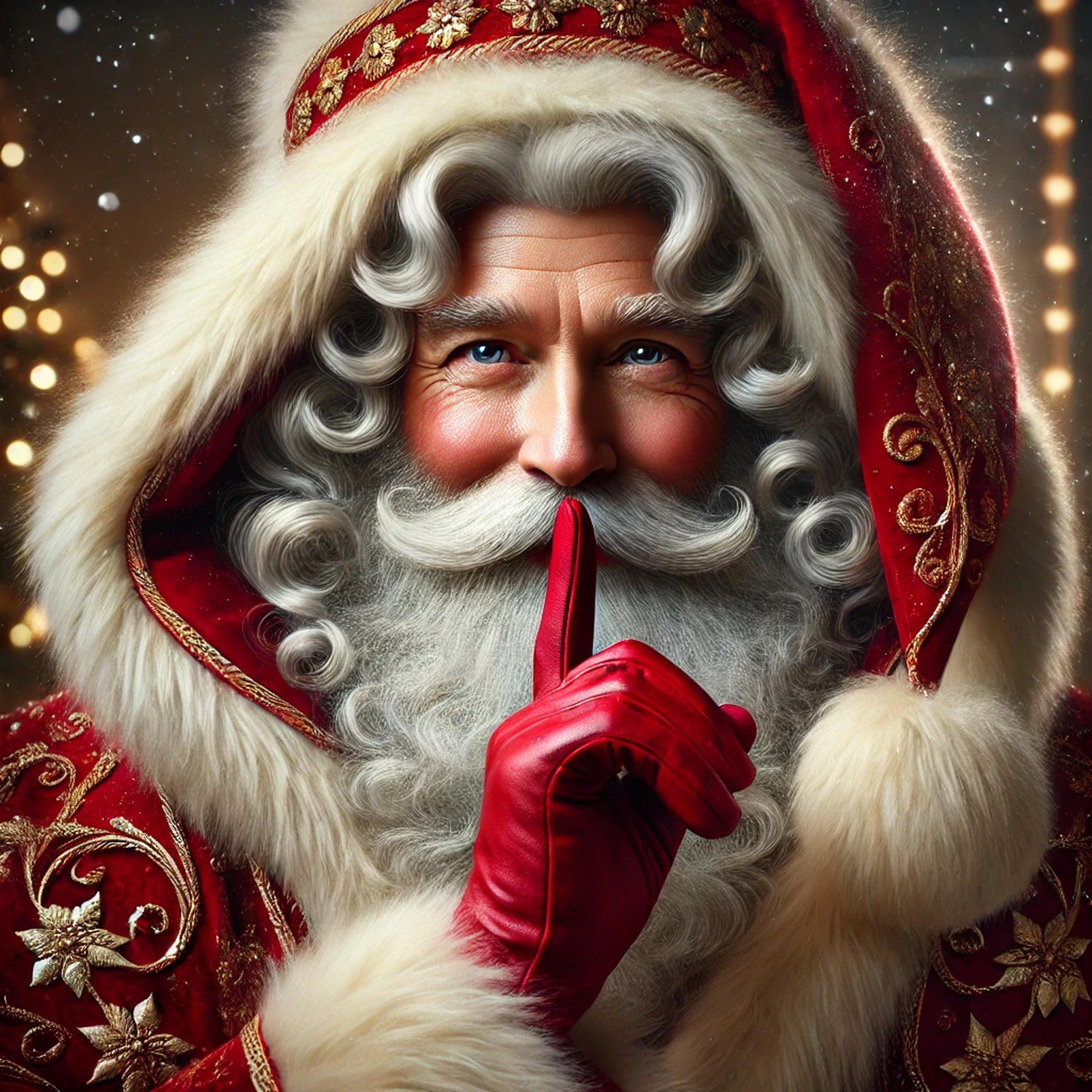 Santa Shhh Wall Art Quiet Santa Print Christmas Digital Download ...