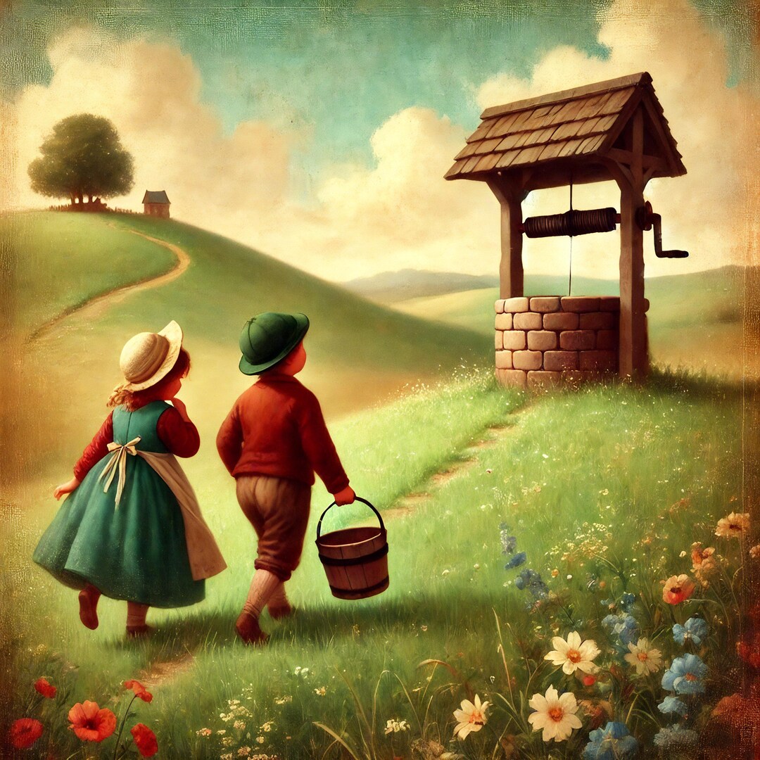 Jack and Jill Wall Art Nursery Decor Baby Shower Gift Idea for Her ...