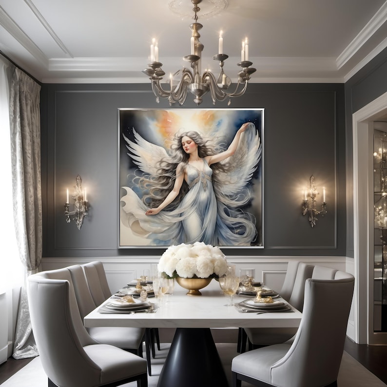 Ethereal Angel Portrait: Celestial Wall Art (digital Download) - Etsy