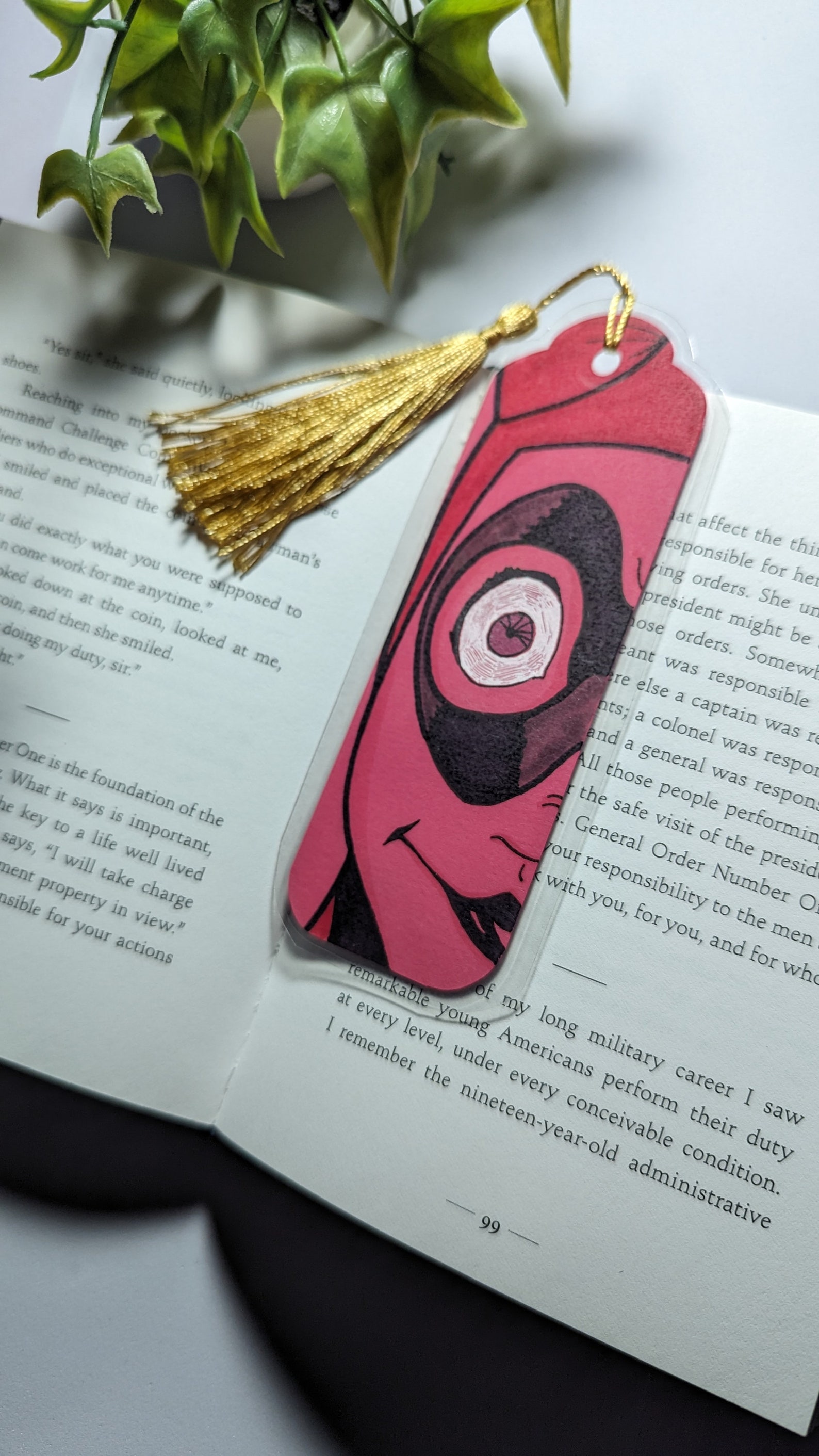 Harley Quinn Bookmark, Art, Painting, Handmade, Book Lover, Reader, Gift Ideas, Book Accessories ...