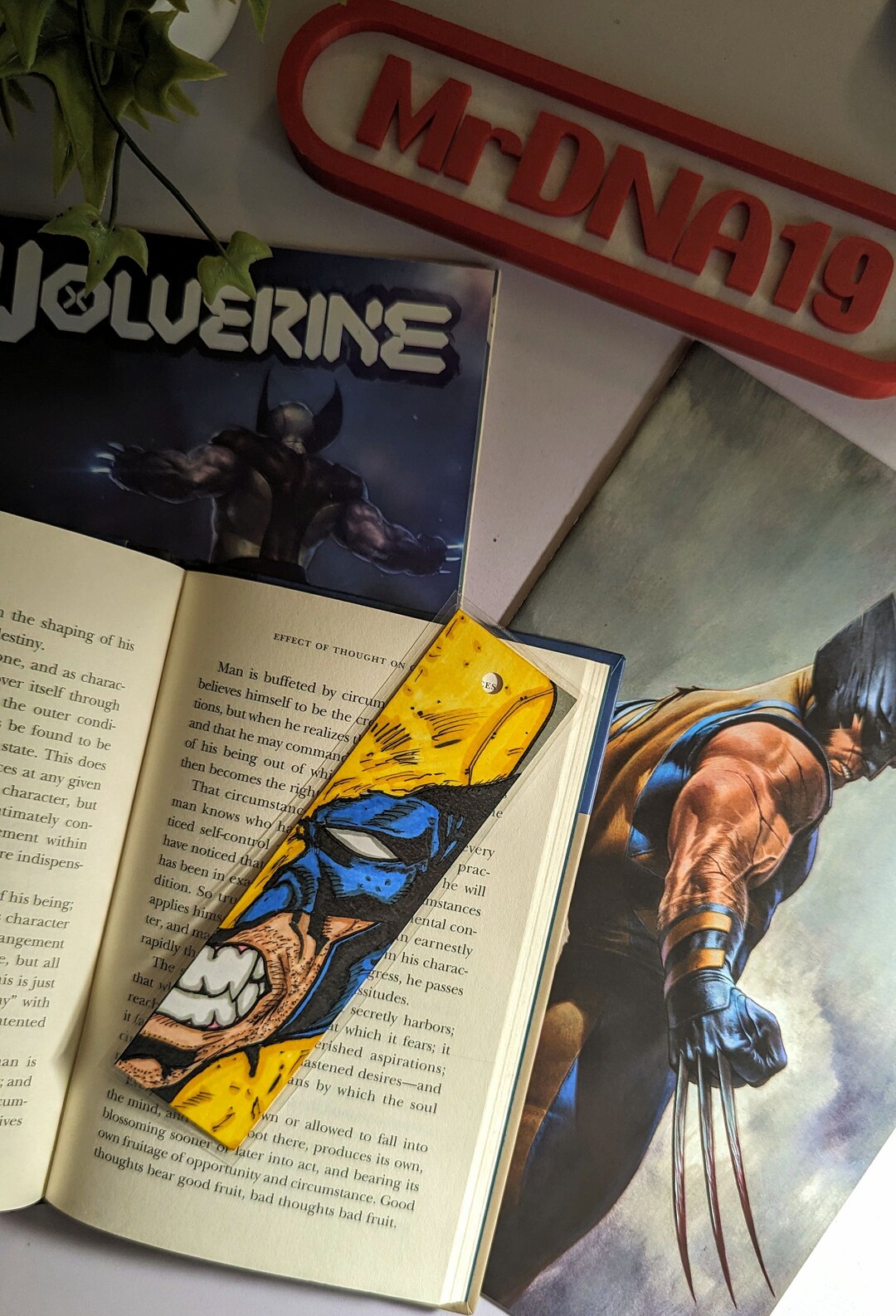 Wolverine Bookmark, Art, Handmade, Book Lover, Reader, Book Accessories ...
