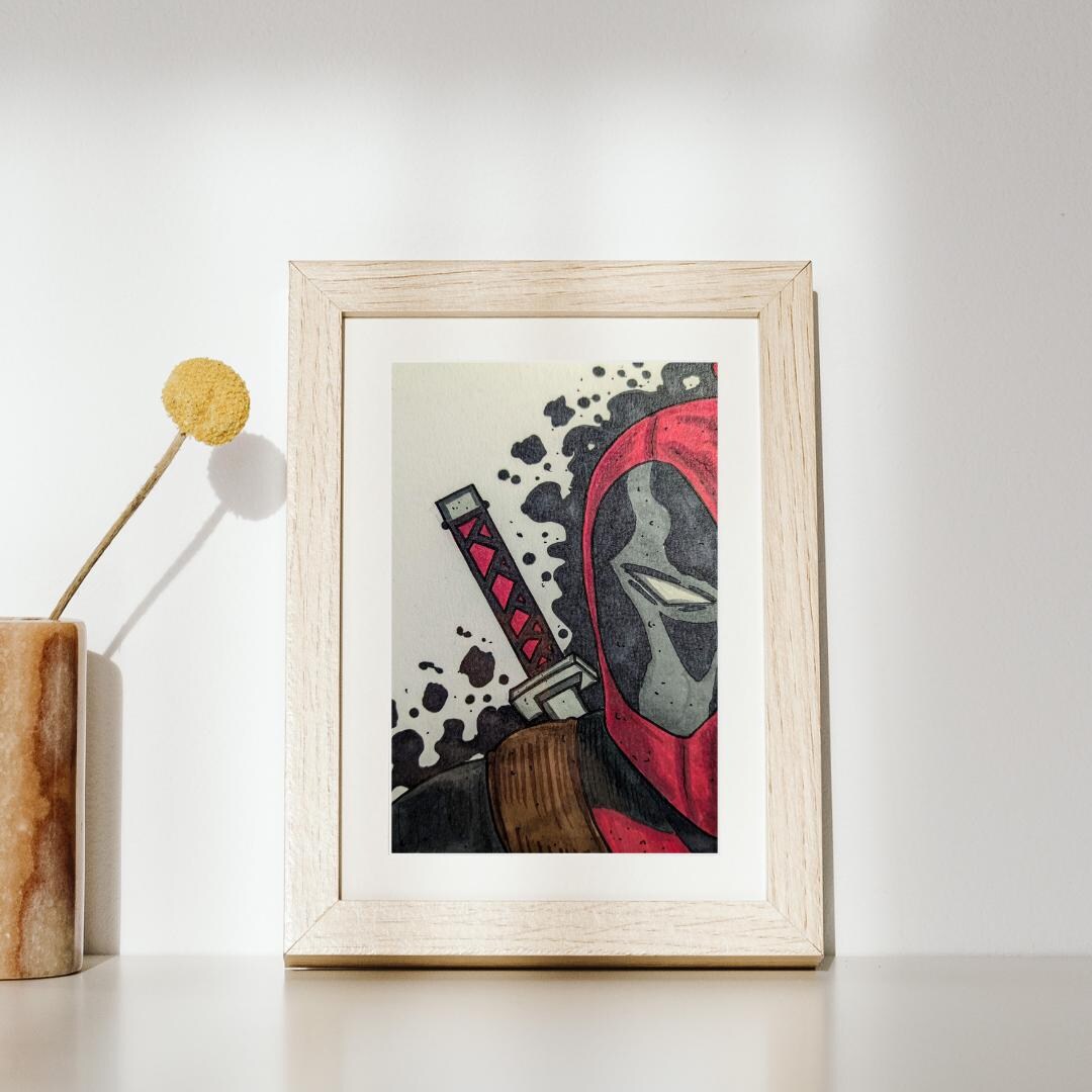 Deadpool Art, Marvel Artwork, Kids Wall Decor, Fanart, Handmade Artwork ...