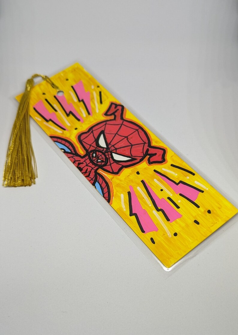 Spider Ham JUMBO Bookmark, Art, Painting, Handmade, Books, Reader, Gift ...