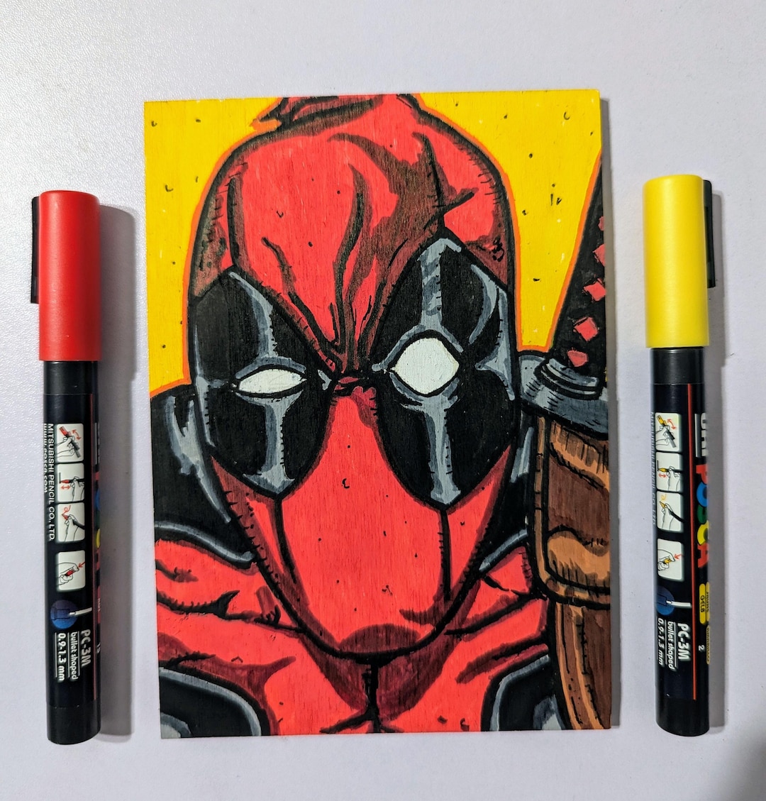 Deadpool Art, Deadpool Drawing, Marvel Art, Handmade Artwork, Fan Art ...