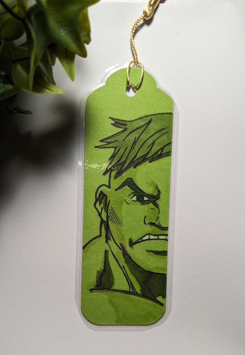 Hulk Bookmark, Art, Painting, Handmade, Book Lover, Reader, Gift Ideas ...