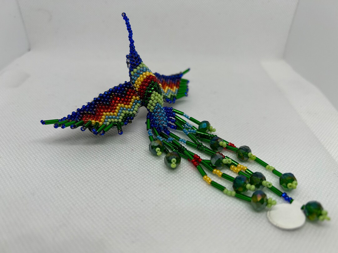 Handcrafted Glass Seed Bead Hummingbird Barrette. HBB6 - Etsy