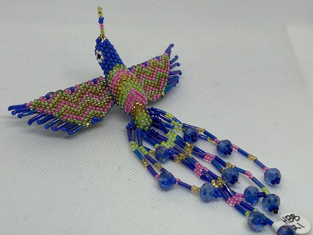 Glass Seed Bead Hummingbird Hair Barrette. HBB21 - Etsy