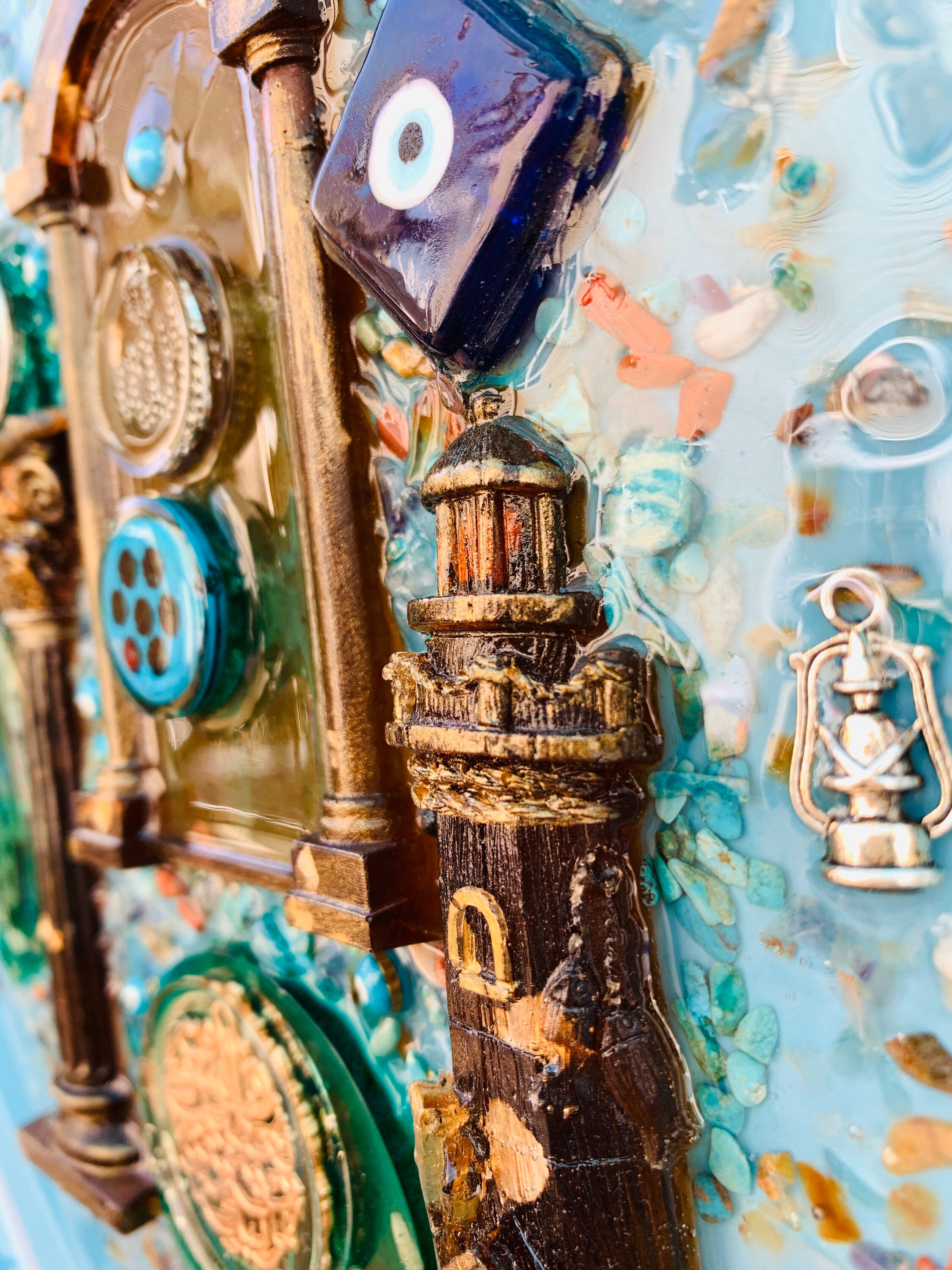 Arabic Decorative Plate Porcelain Iraqi Art With Resin Fancy Decoration ...