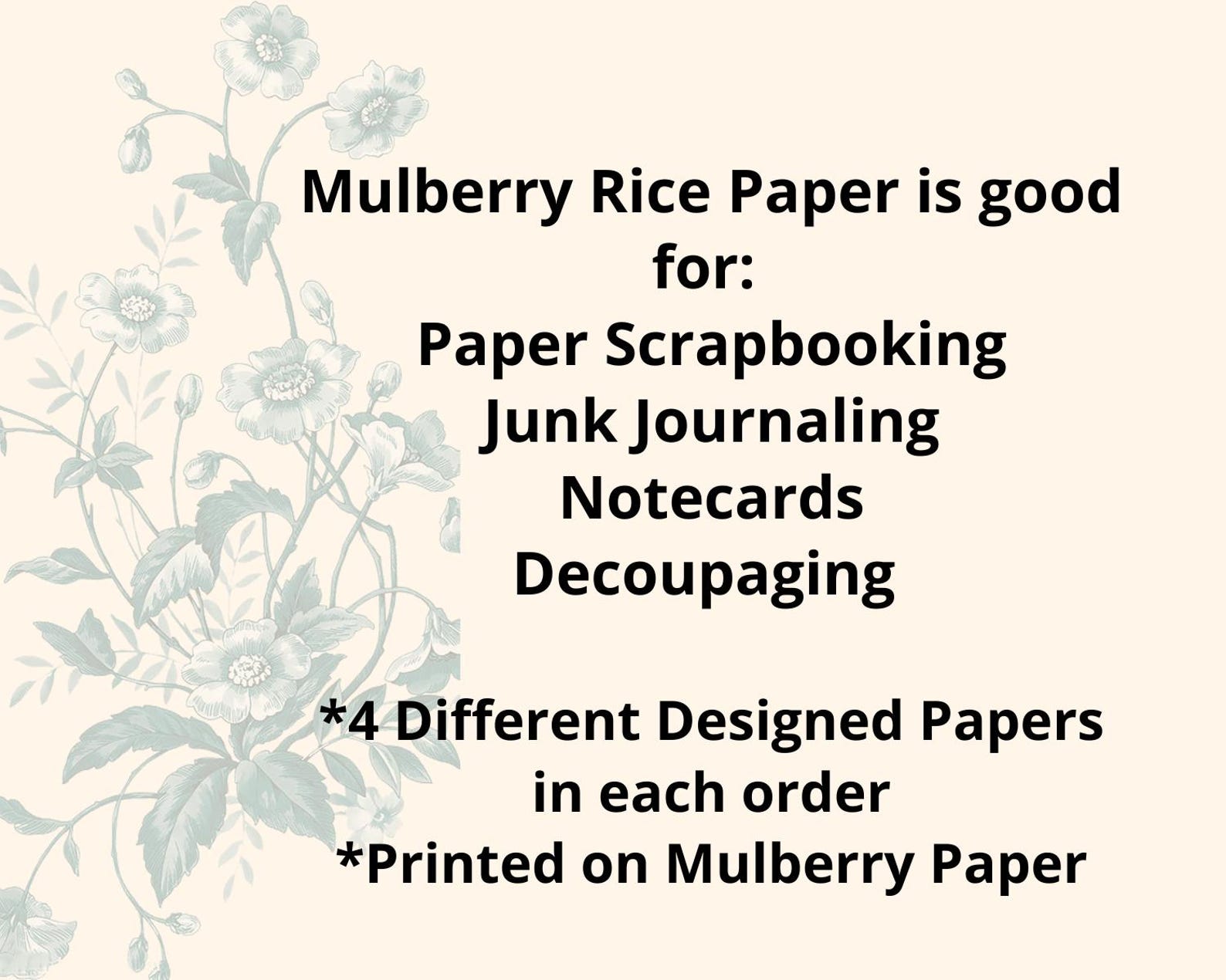 A4 Rice Paper Decoupage / Victorian Rice Paper/ Mulberry Paper/ Fall ...