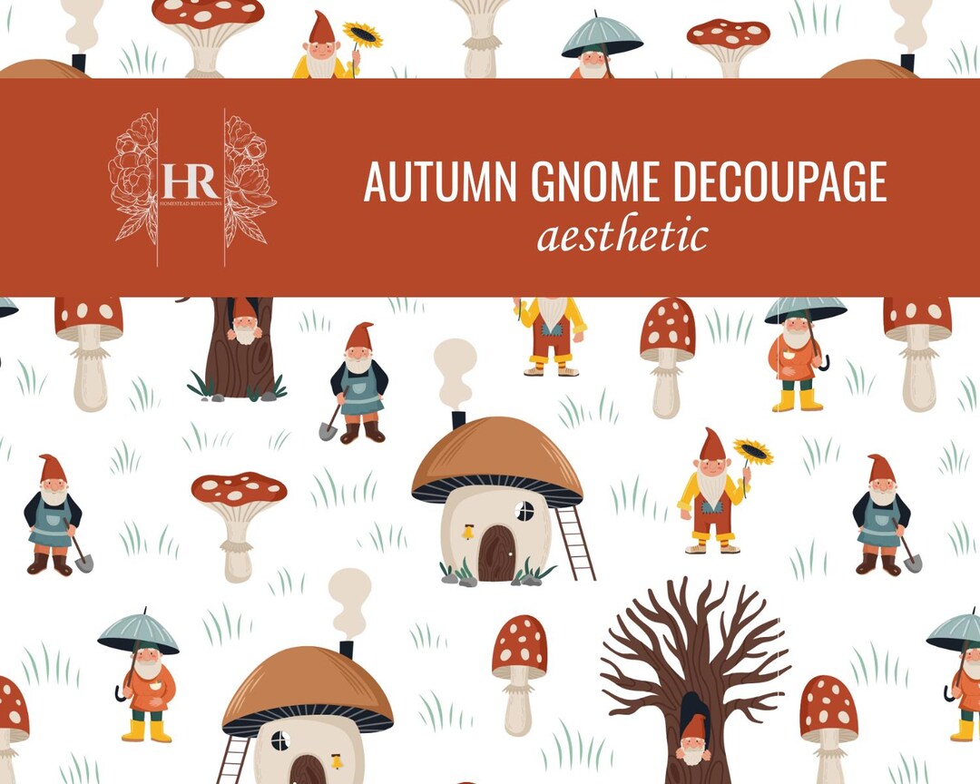 Rice Paper for Decoupage / Gnome Sunflower Autumn/ Rice Paper / Autumn ...