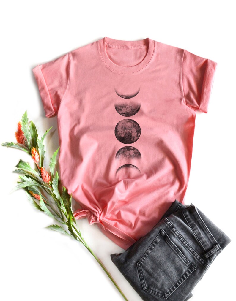 Moon Shirt Moon Night T-shirt Moon Phases T-shirt Clothing - Etsy