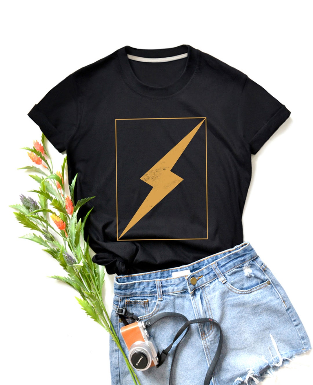 Lightning Bolt Shirt Bolt Shirt Lightning Bolt Printed T-shirt Funny T ...