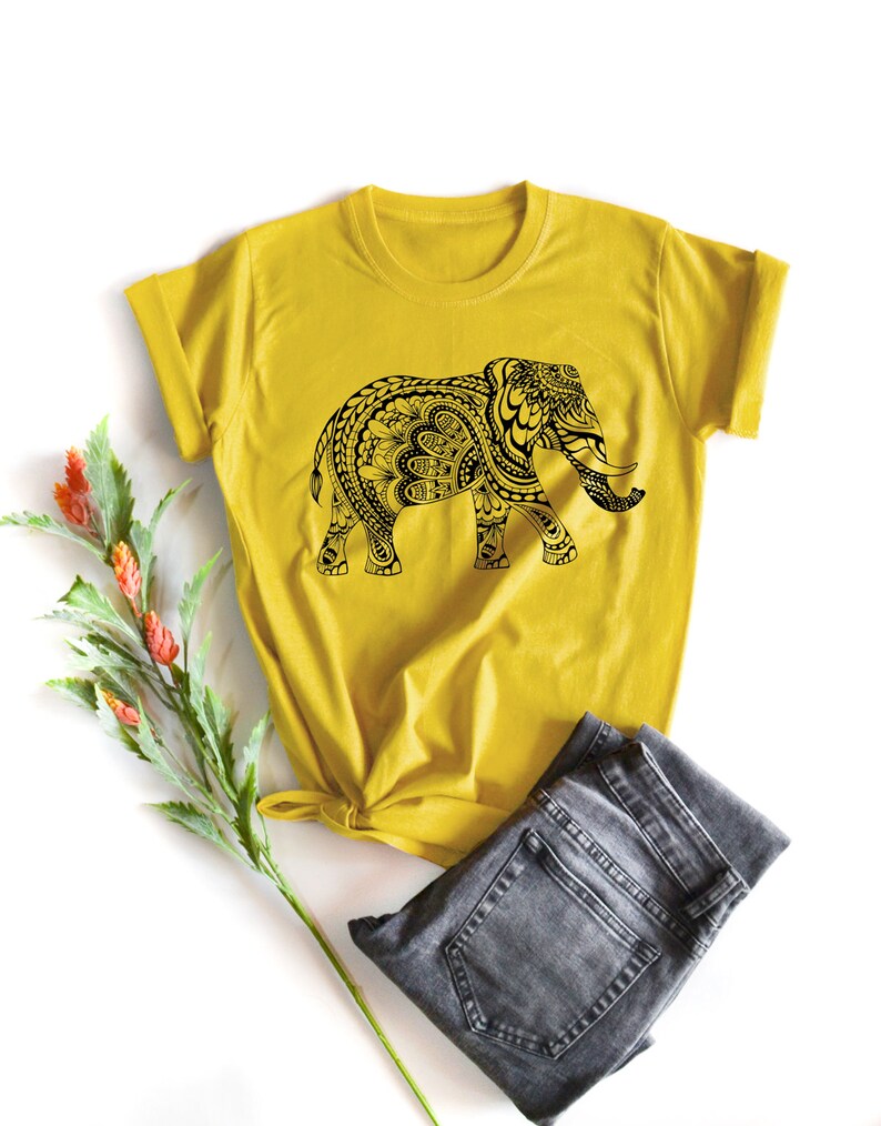Elephant bohemian Shirt Elephant T-Shirt Elephant Day T-Shirt | Etsy