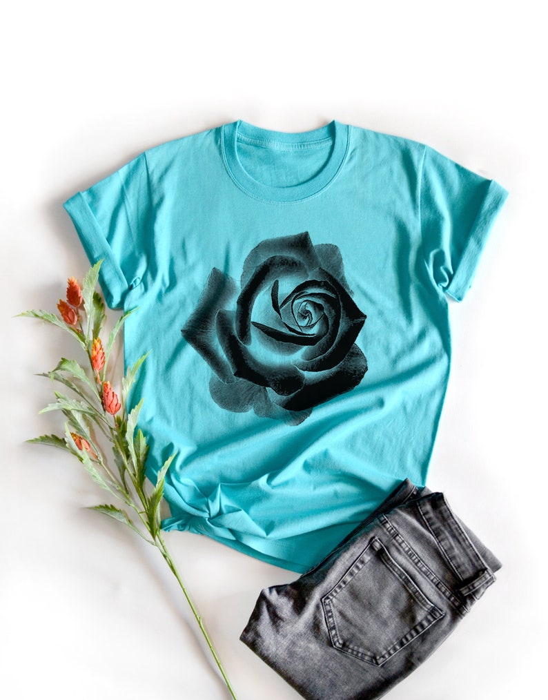 Rose shirt Valentine gift Shirt Rose T-Shirt gift for her | Etsy