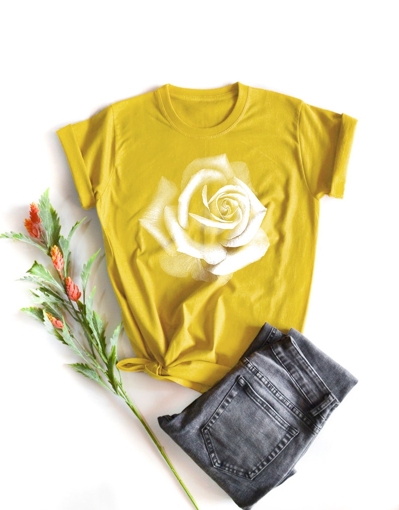 Rose shirt Valentine gift Shirt Rose T-Shirt gift for her | Etsy