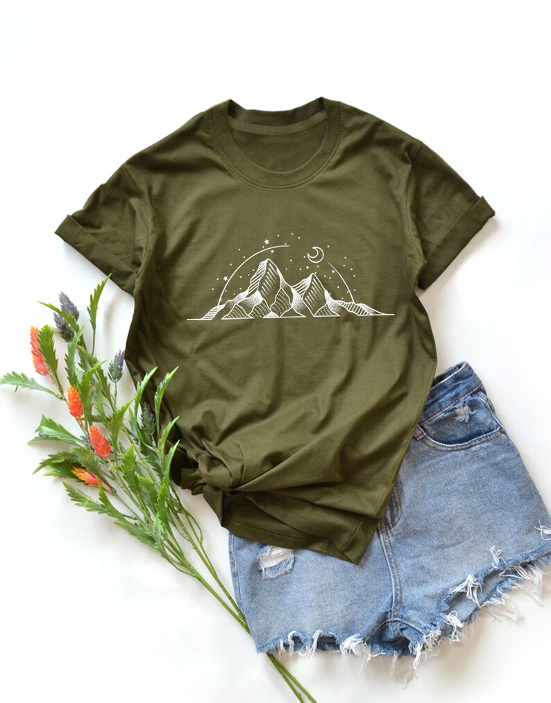 Mountain Shirt Nature T-shirt Nature and Nature Shirt Graphic - Etsy