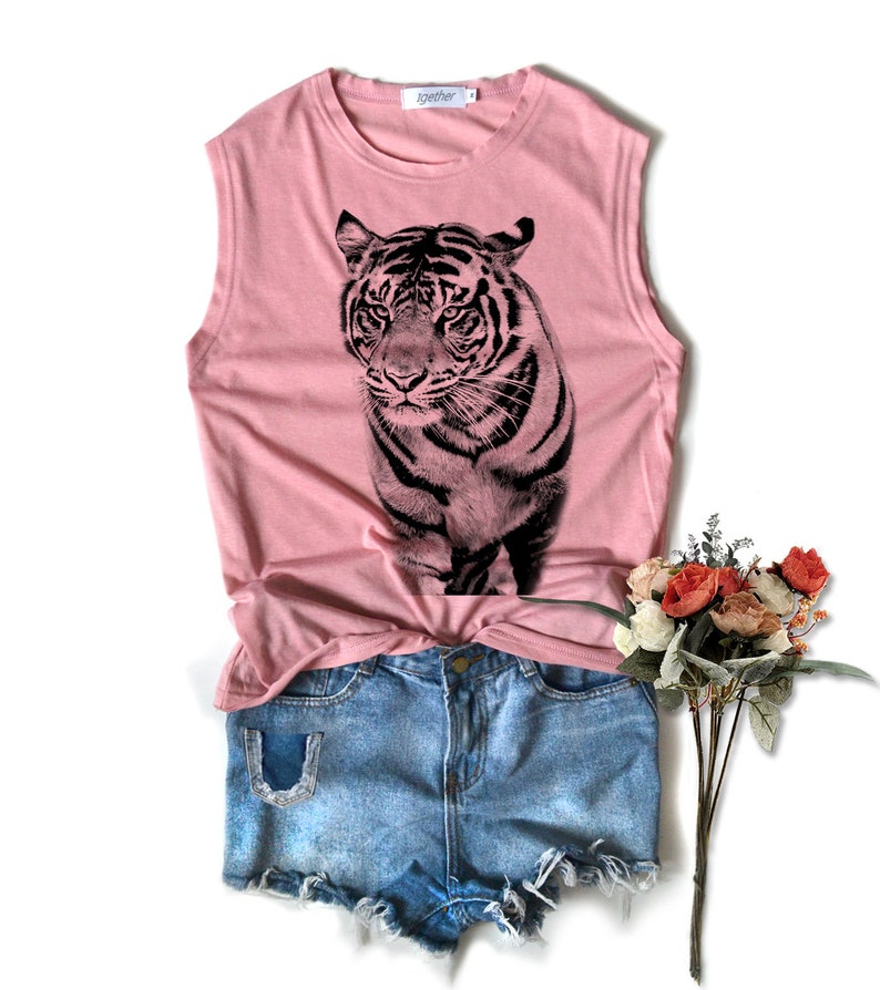 Tiger shirt Tiger graphic Shirt animals shirt Muscle tank | Etsy
