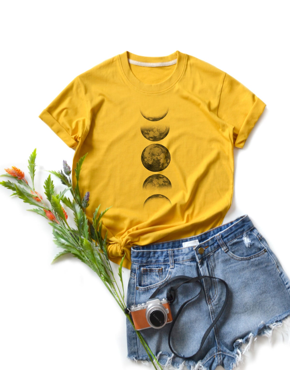 Moon Shirt Moon Night T-shirt Moon Phases T-shirt Clothing | Etsy