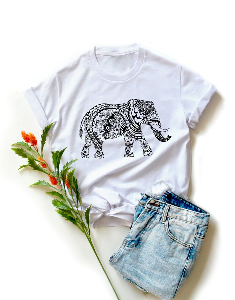 Elephant bohemian Shirt Elephant T-Shirt Elephant Day T-Shirt | Etsy